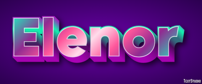 Elenor Text Effect And Logo Design Name