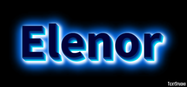 Elenor Text Effect And Logo Design Name