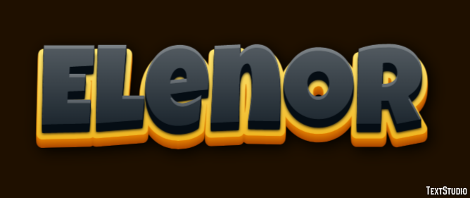 Elenor Text Effect And Logo Design Name