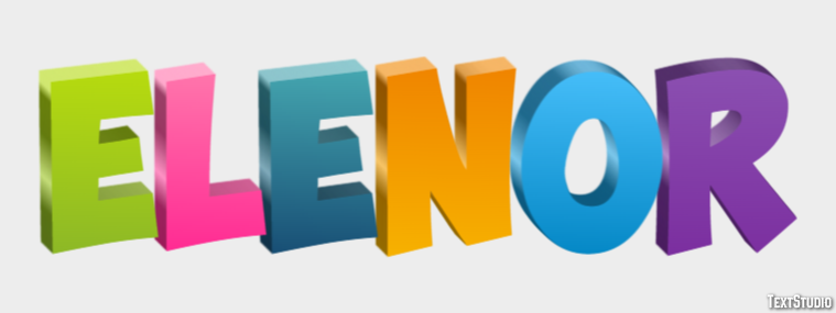 Elenor Text Effect And Logo Design Name