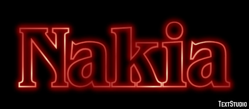 Nakia Efecto De Texto Y Diseño De Logotipos Nombre