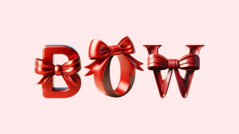 Pornohub Red Bow Alphabet Font Text Effect Generator